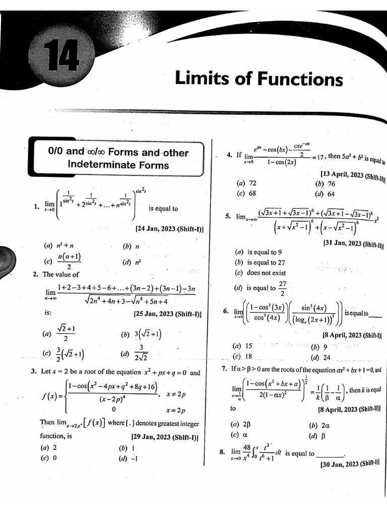 Limit of Functions | PDF