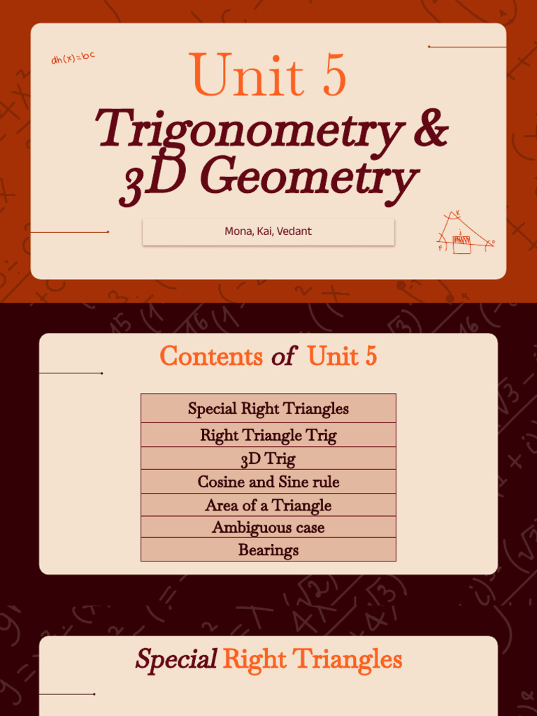Unit 5 Trigonometry & 3D Geometry | PDF