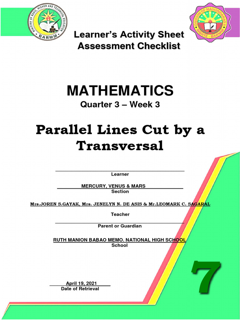 Math Activity Sheet for Students | PDF