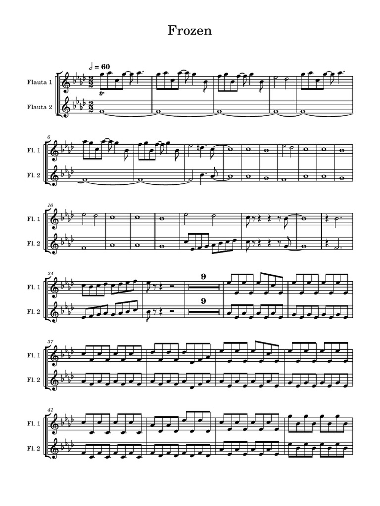 Flute Sheet Music Patterns | PDF