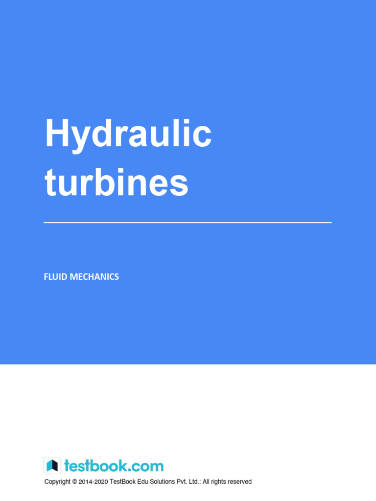 Hydraulic Turbines - Study Notes | PDF