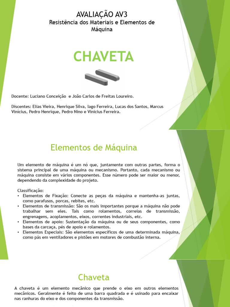 Dimensionamento de Chavetas Mecânicas | PDF | Casa e Jardim | Computadores