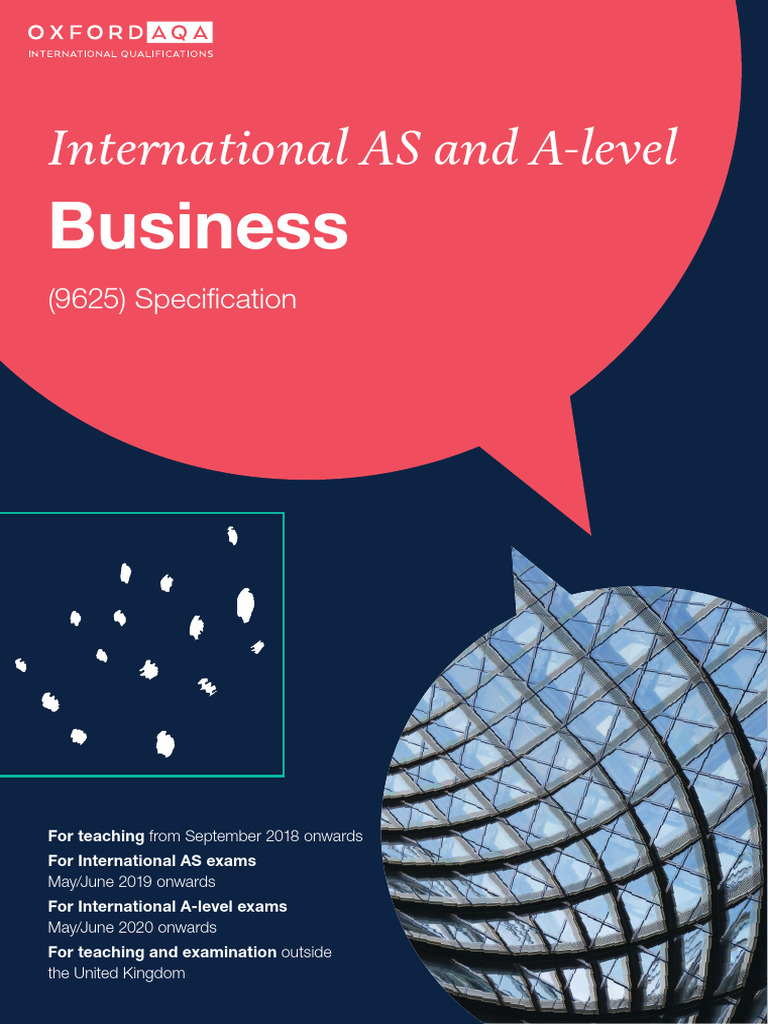 Oxfordaqa International As and A Level Business Specification | PDF ...