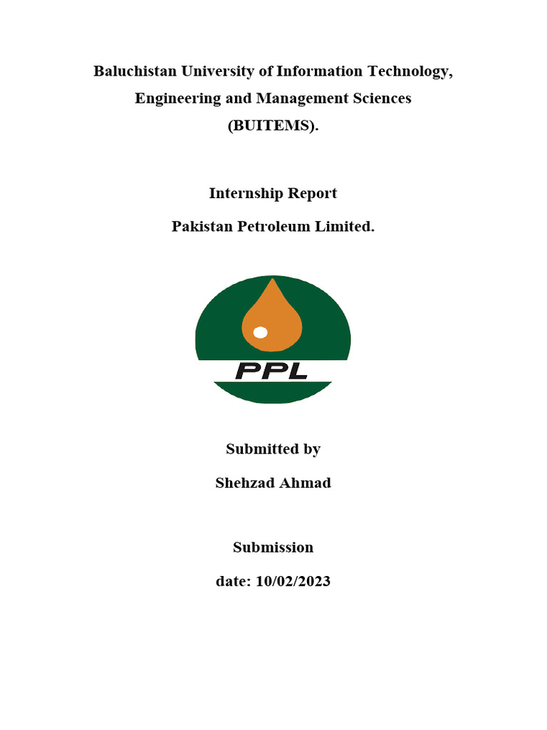 Shehzad Ahmad Internship Report PPL | PDF