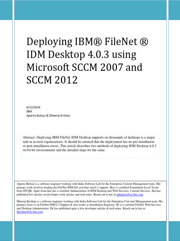 SCCM, Microsoft System Center Configuration Manager, IDM, Windows 7 ...