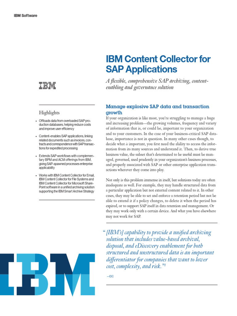 Content Collector SAP | PDF