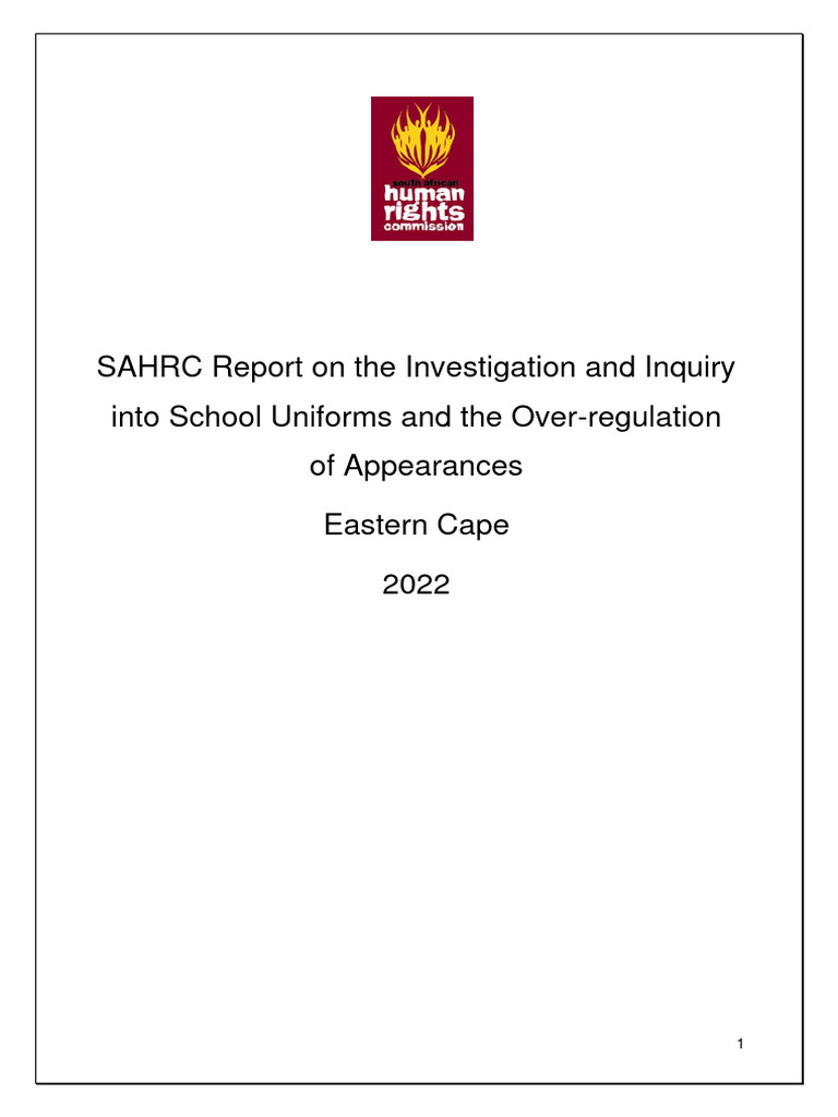 Sahrc School Uniform Report, Edited | PDF