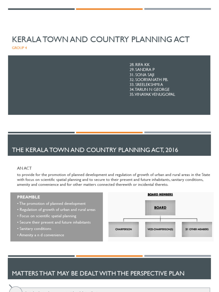 Kerala Town and Country Planning Act | PDF