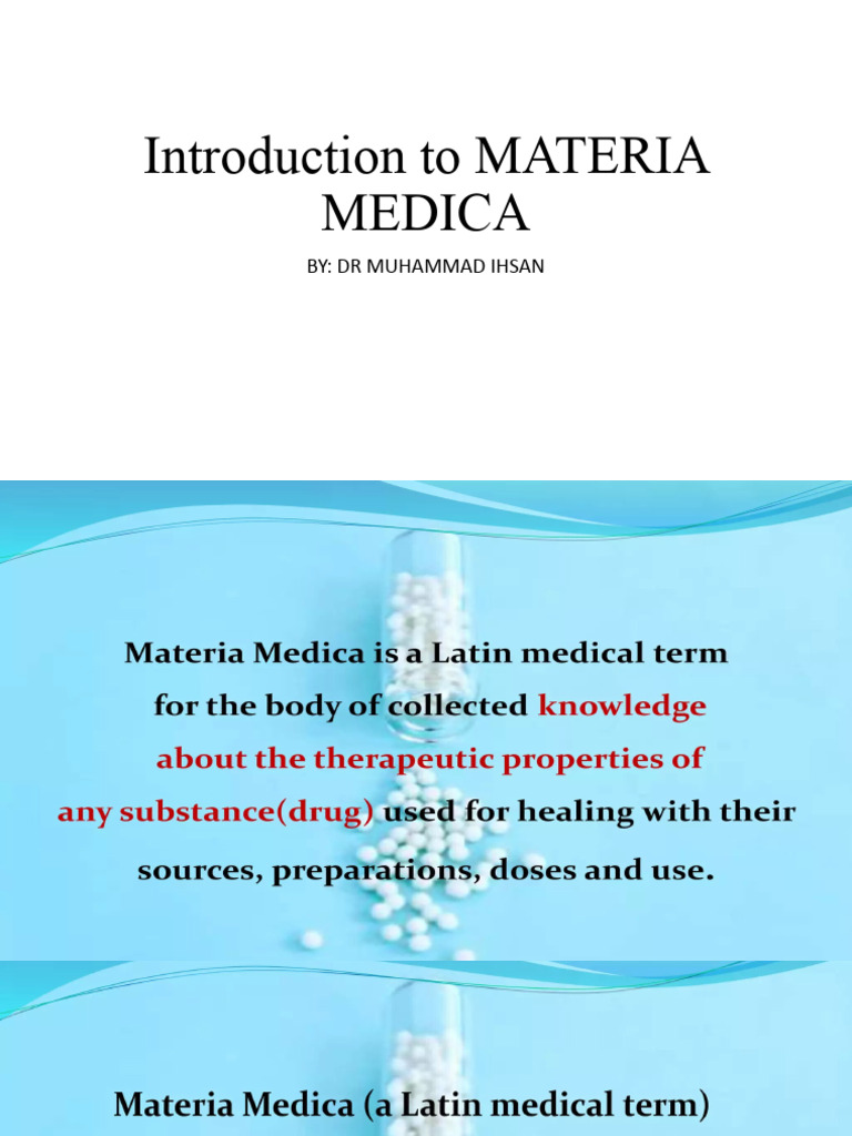 Overview of Materia Medica History | PDF | Social Science | Philosophy