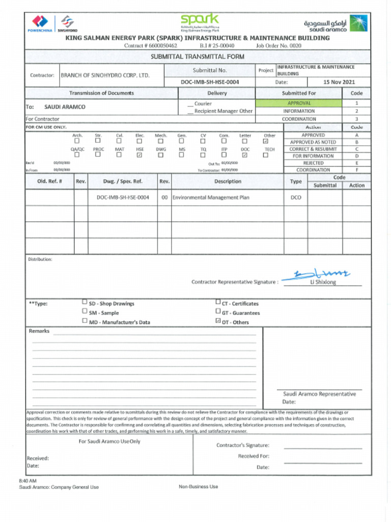 Environmental Management Plan (EMP) | PDF