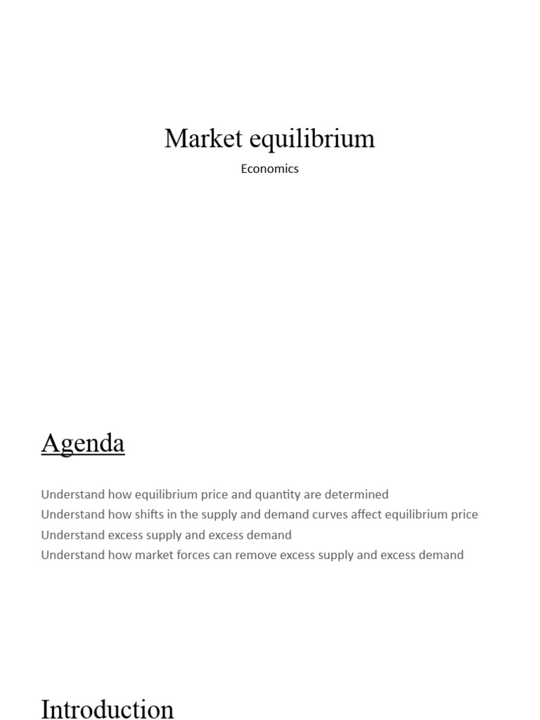 7 Market Equilibrium | PDF