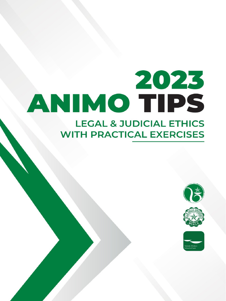 2023 Animo Tips Legal and Judicial Ethics With Practical Exercises | PDF 2023 Animo Tips Legal and Judicial Ethics With Practical Exercises | PDF