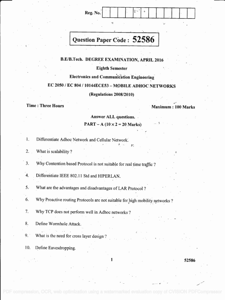 Mobile Adhoc Networks Qp Pdf Wireless Ad Hoc Network Computer Network