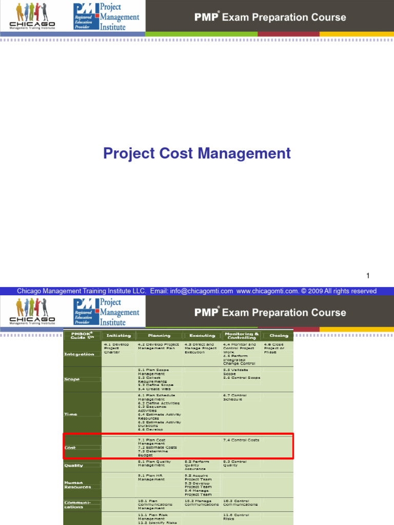 07 Project Cost Management-5th Ed | PDF | Project Management | Economies