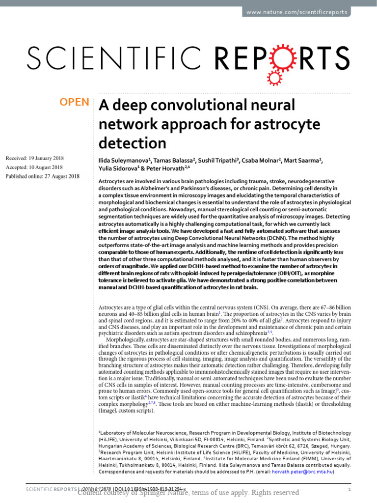 A Deep Convolutional Neural Network Approach For A | PDF