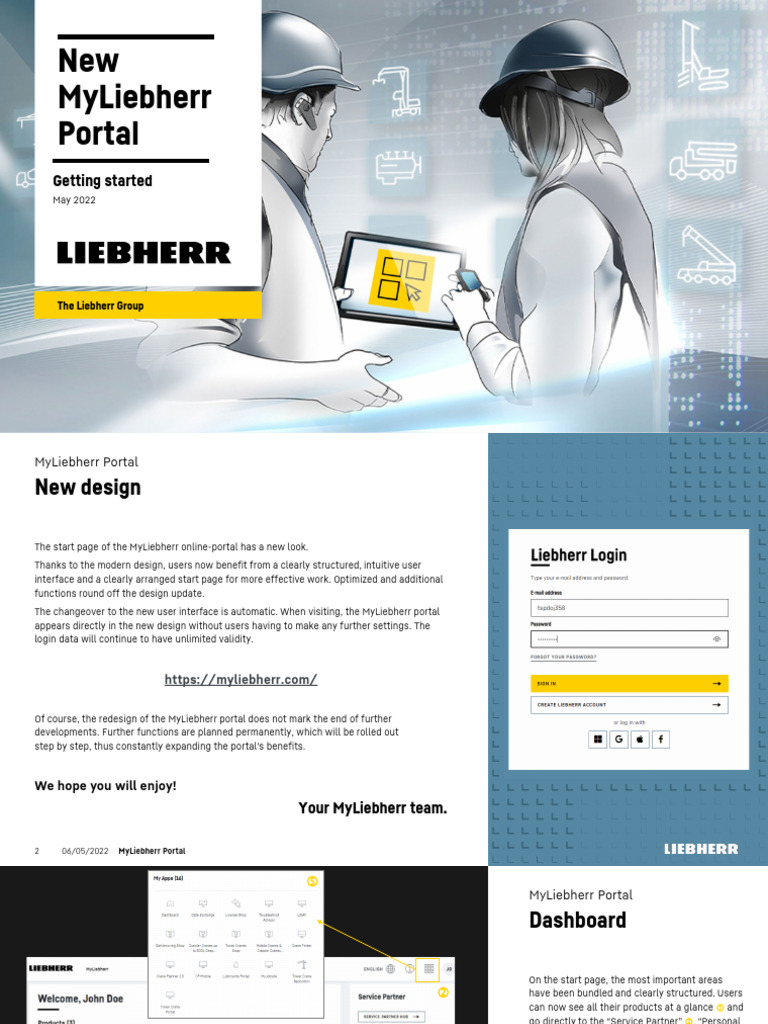 ENG MyLiebherr-Portal Getting-Started | PDF