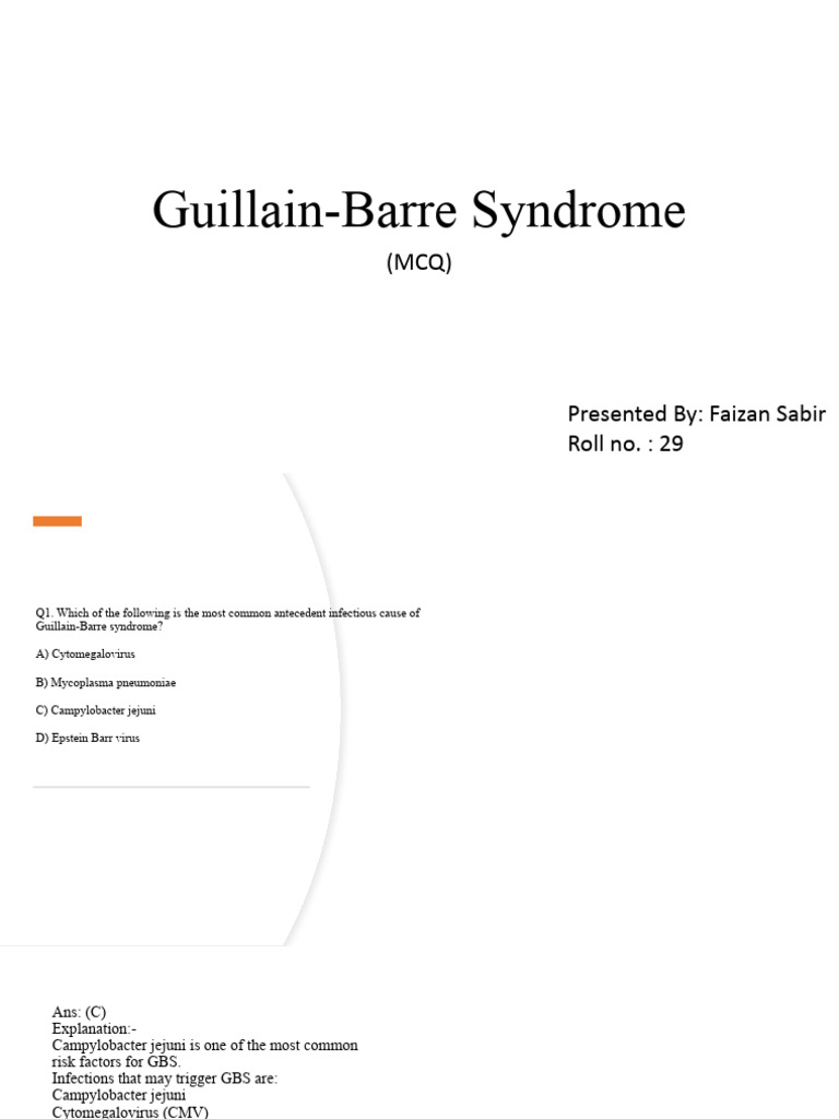 Guillian Barre Syndrome | PDF
