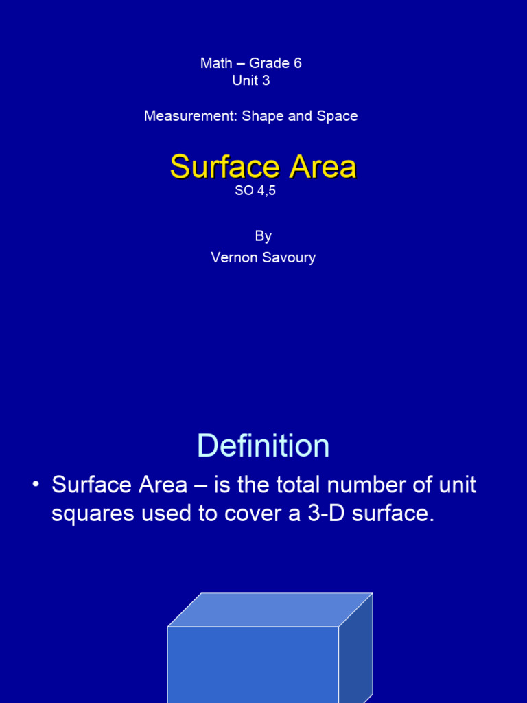 Surface Area Calculation Guide | PDF