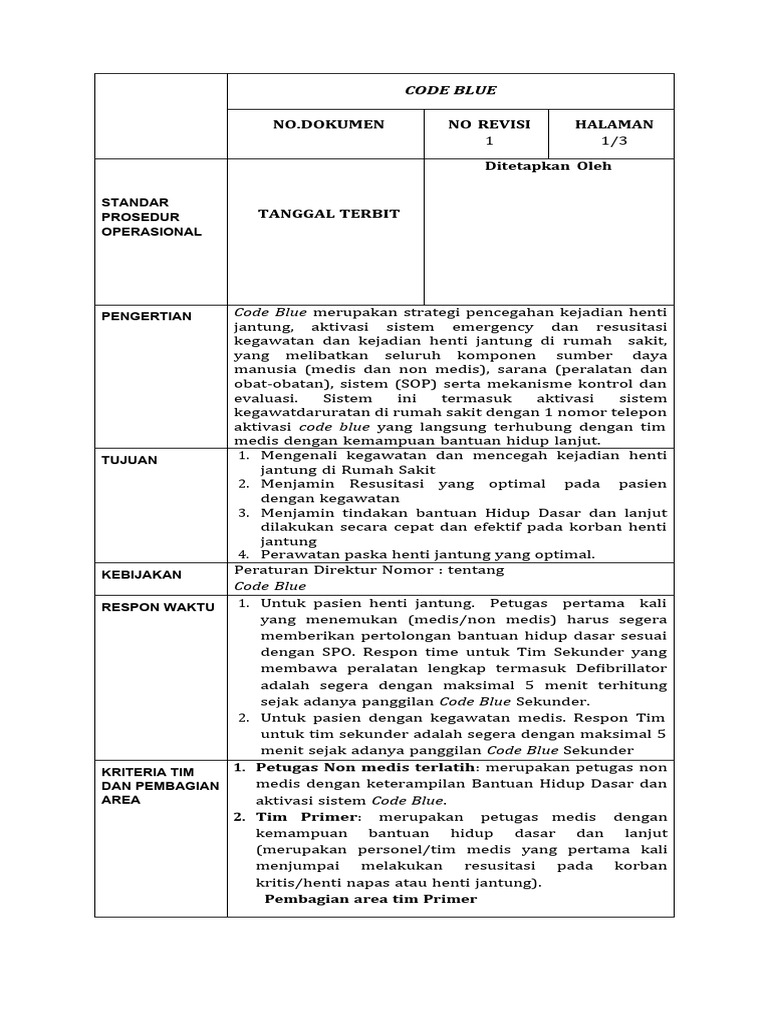 Spo Code Blue | PDF | Sains & Matematika