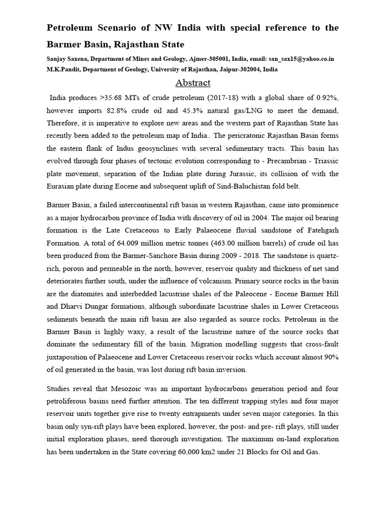 Final Abstract - Sanjay Saxena | PDF