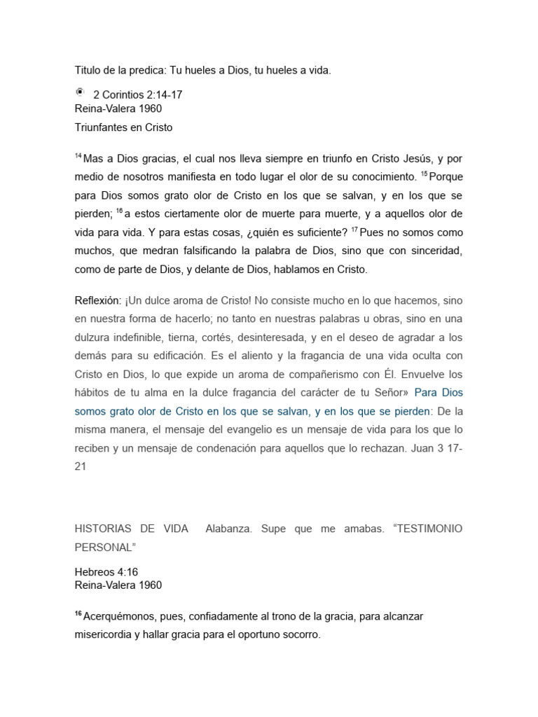 Predica Olor Fragante | PDF