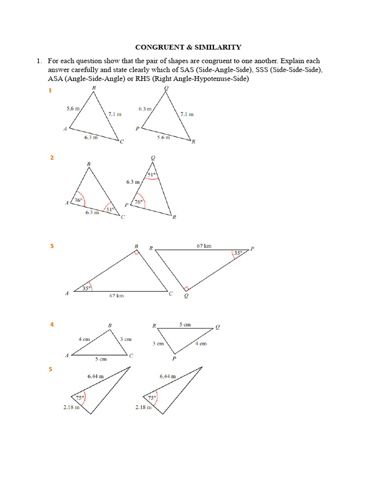 Congruent & Similarity | PDF