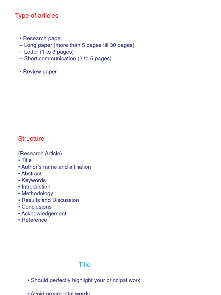 types of articles | PDF
