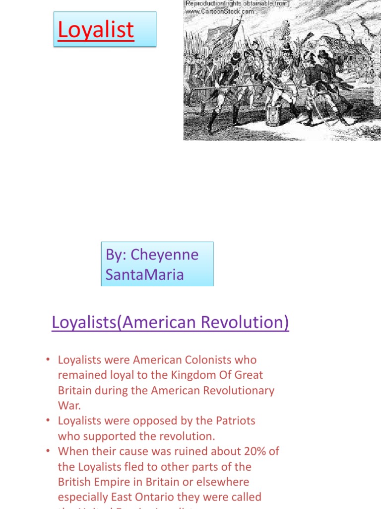 Understanding American Loyalists in War | PDF | Loyalist (American ...