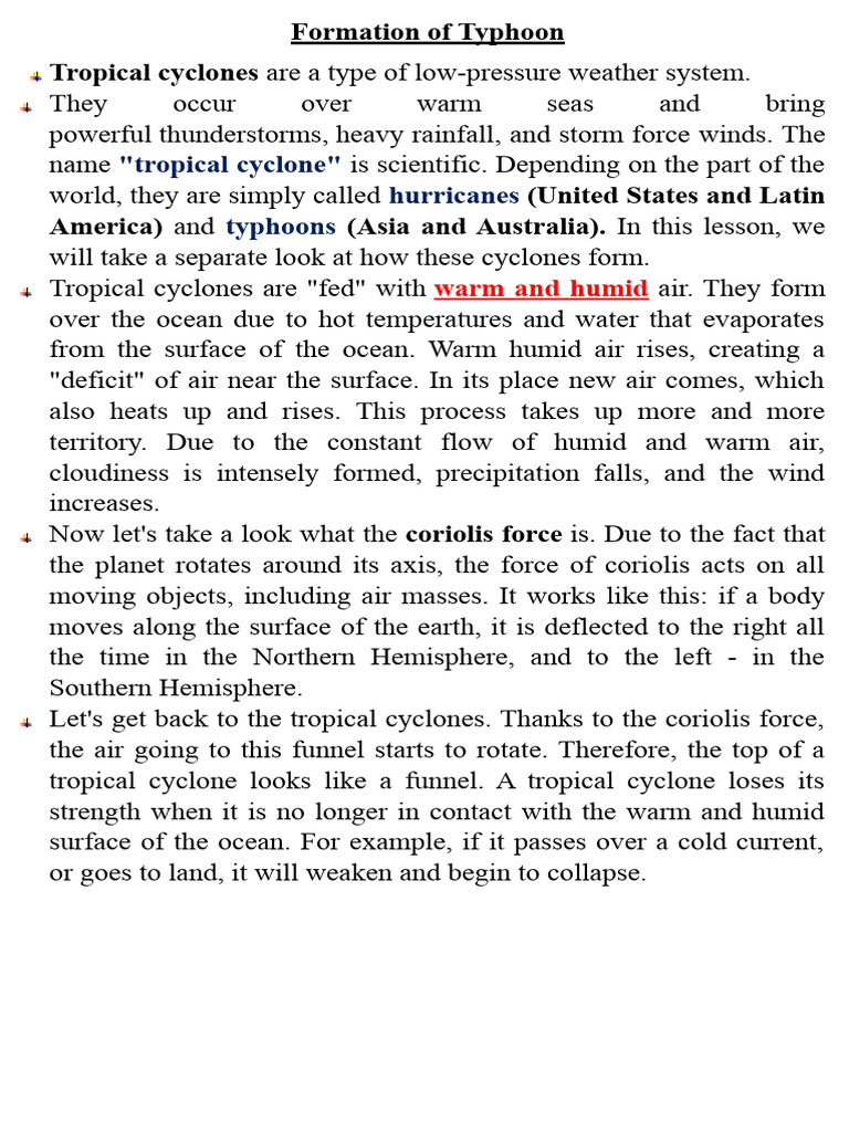Formation of Typhoon | PDF