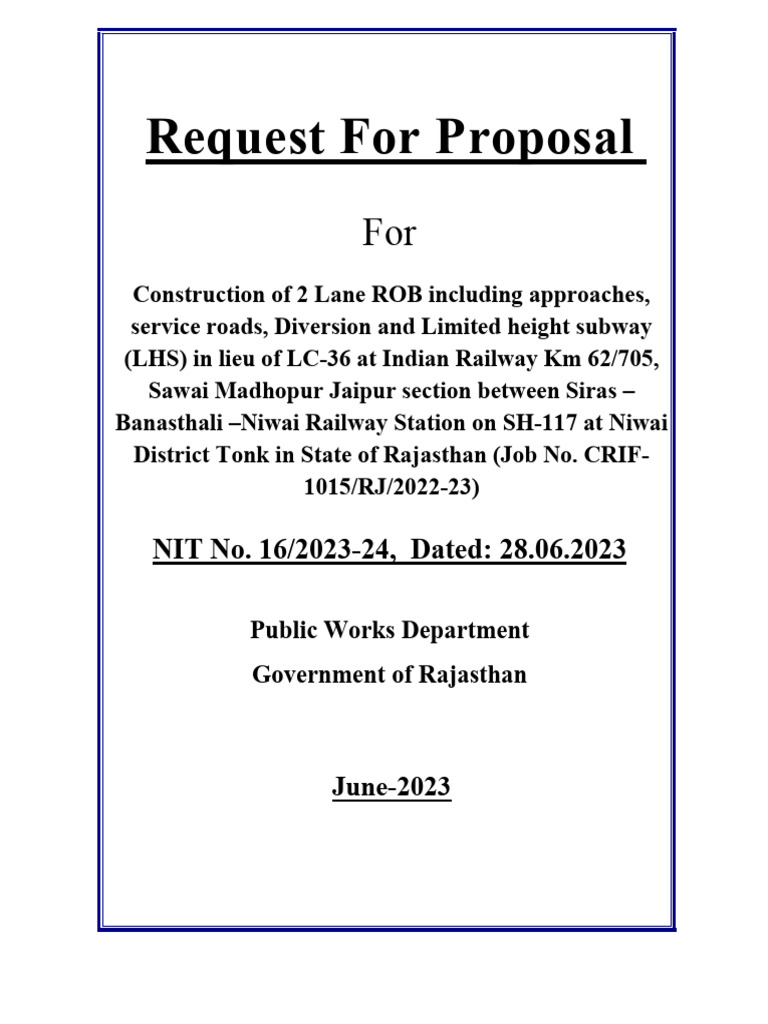 Request For Proposal RFP | PDF