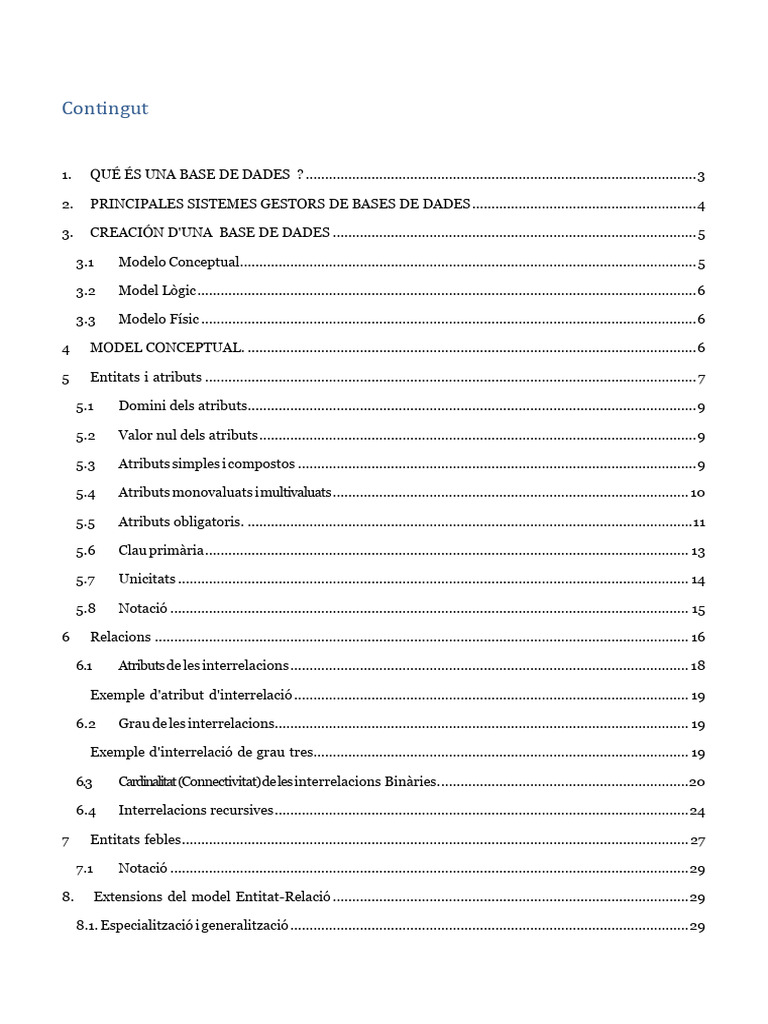 UD2 ModelConceptual. Diagrames Entita-Relació | PDF