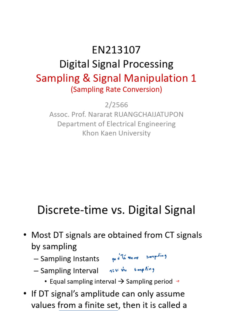 Ch 2 Sampling 1 Pdf Sampling Signal Processing Digital Signal