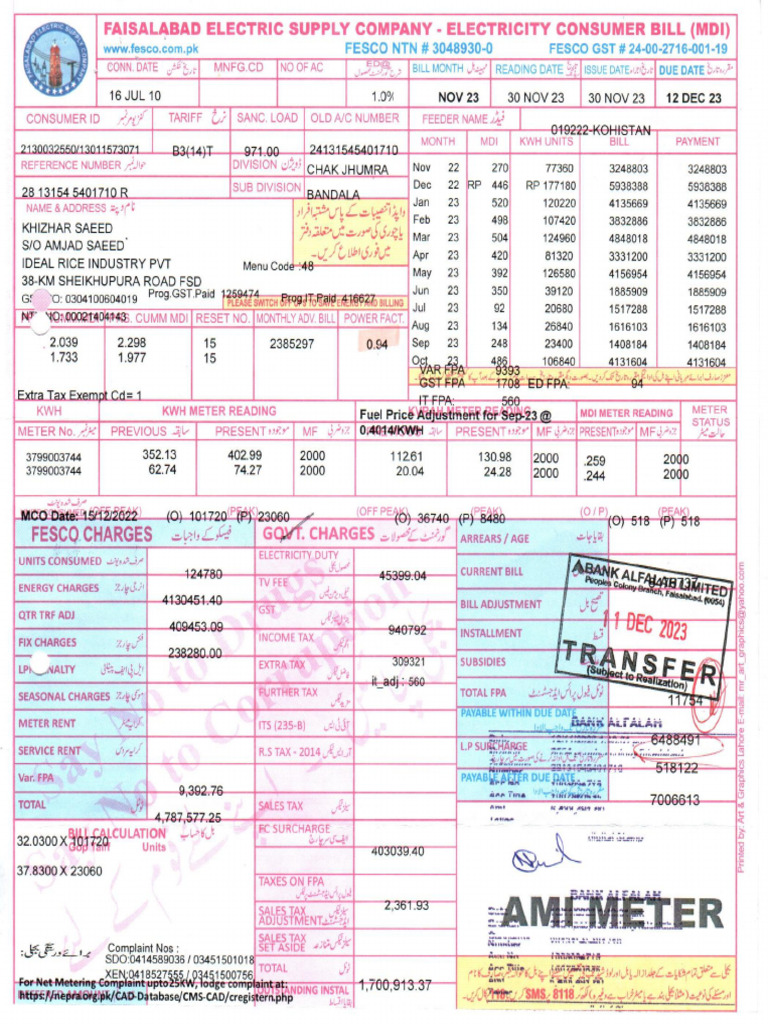 Electricity Bill | PDF