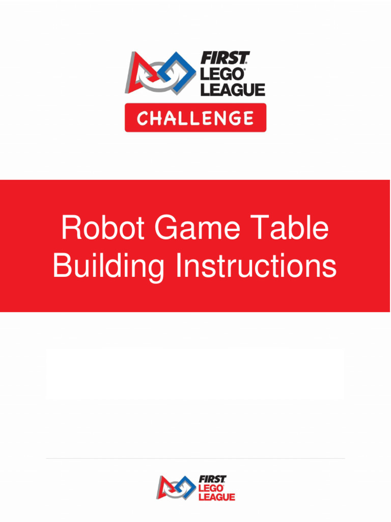 FLL Challenge Robot Game Table Building Instructions | PDF