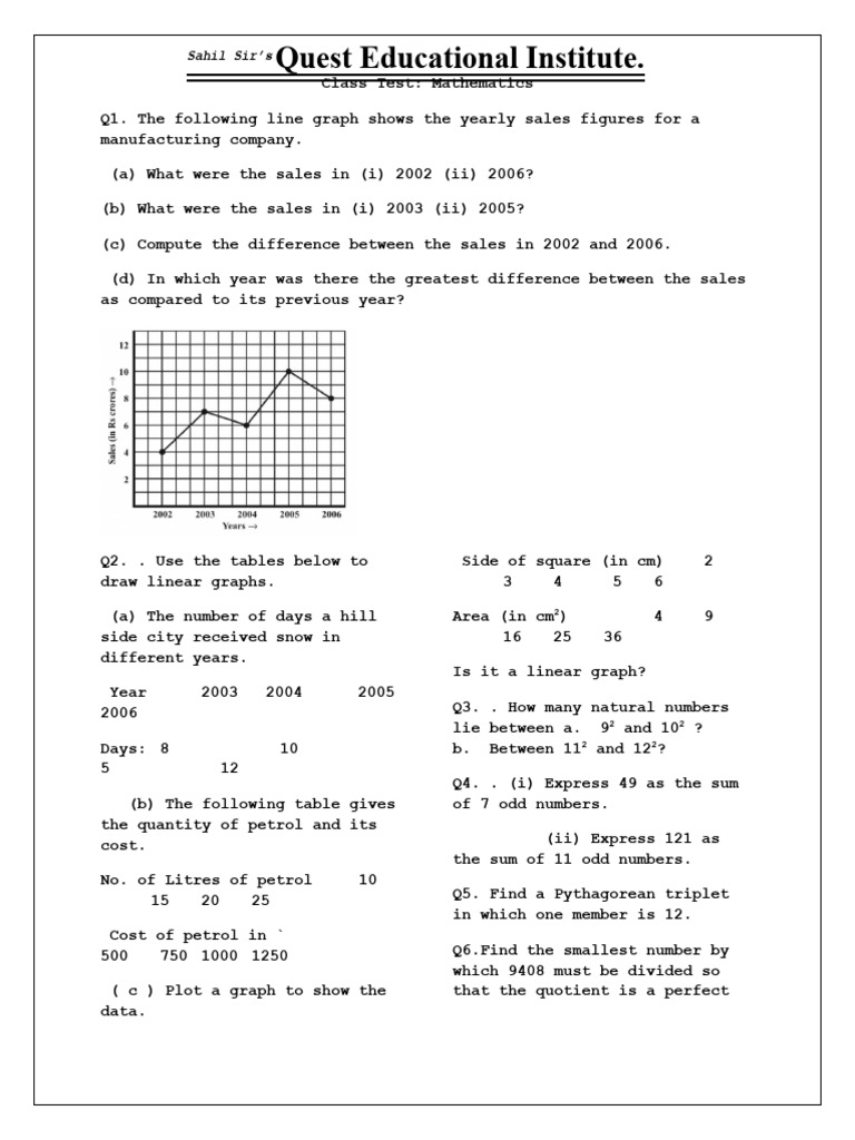 8th Maths 2024 - 091804 | PDF