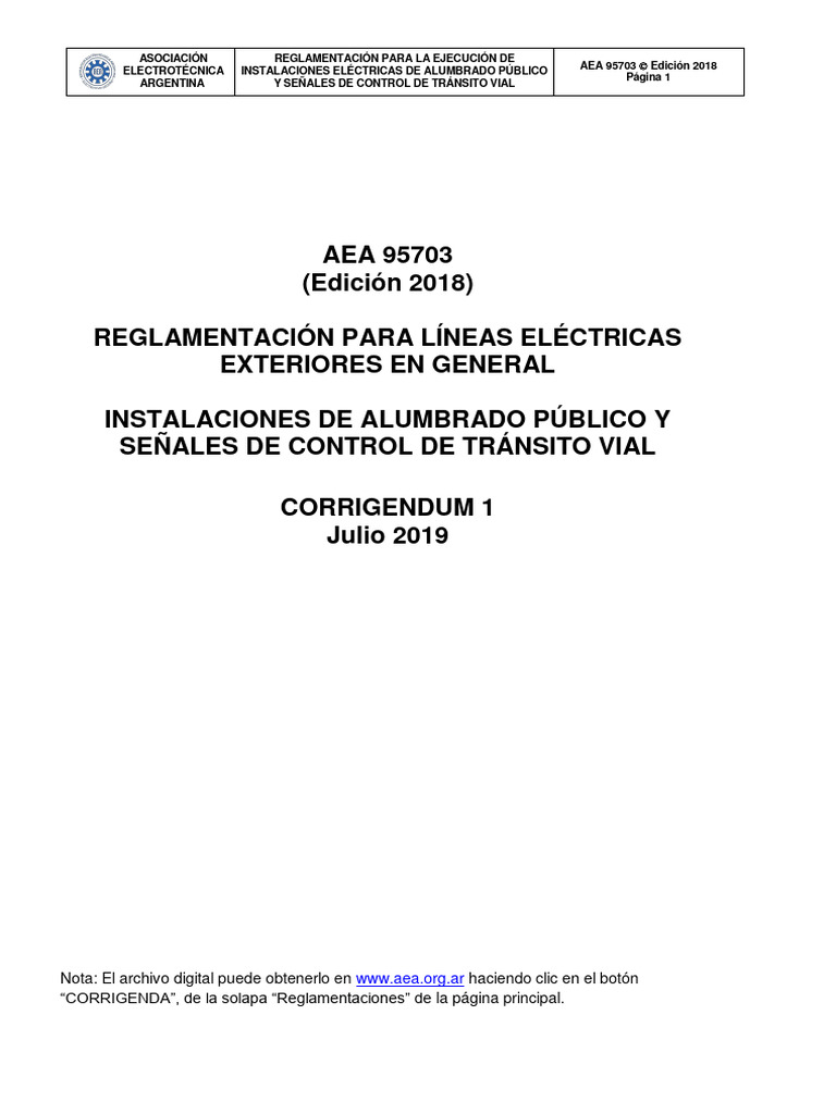 AEA 95703 Corrigendum 01 | PDF