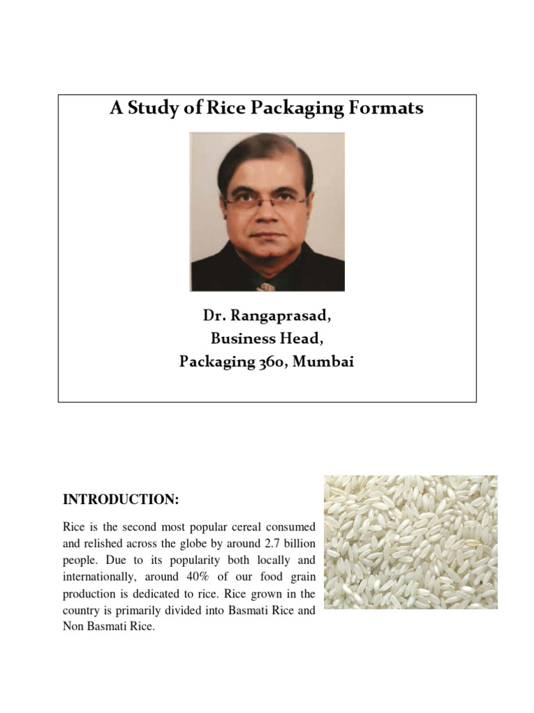 Packaging of RICE PDF | PDF | Science & Mathematics