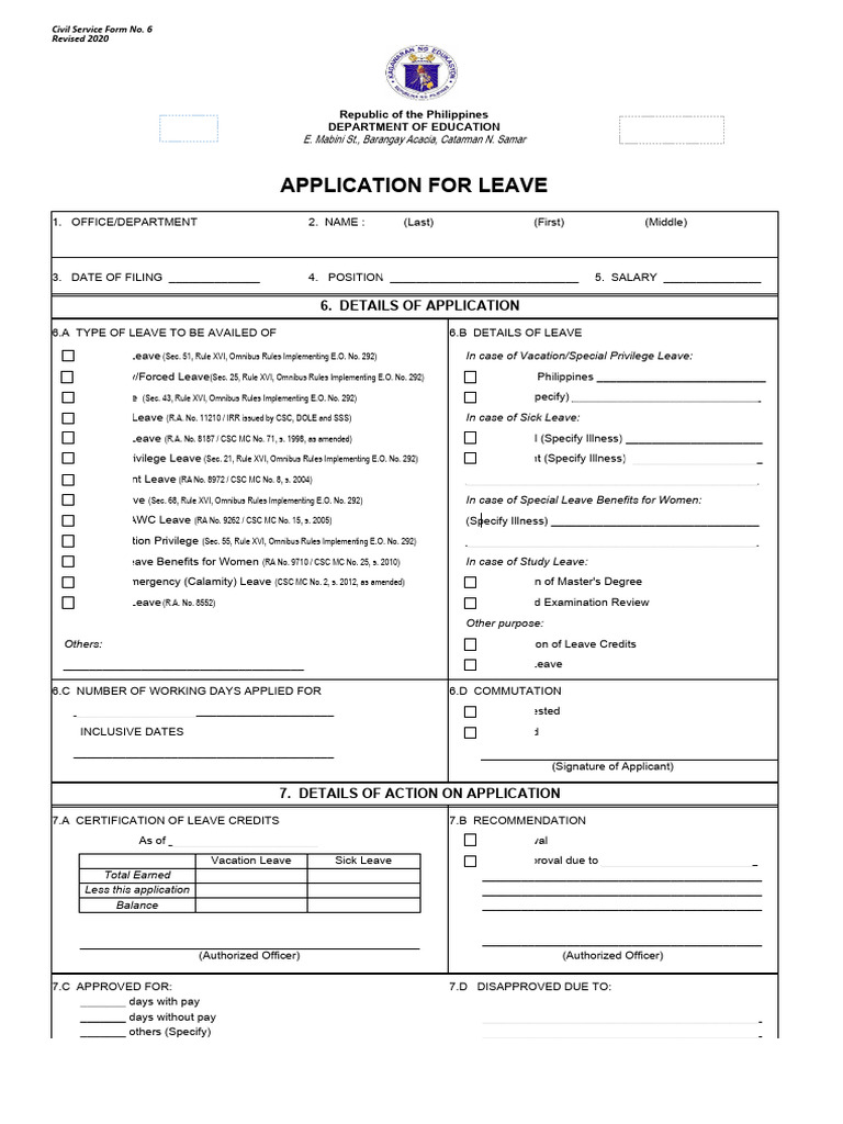 Leave Form | PDF | Parental Leave | Childbirth