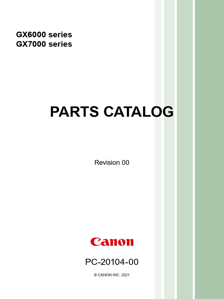 GX6000 Series - GX7000 Series - Parts Catalog - 01 | PDF