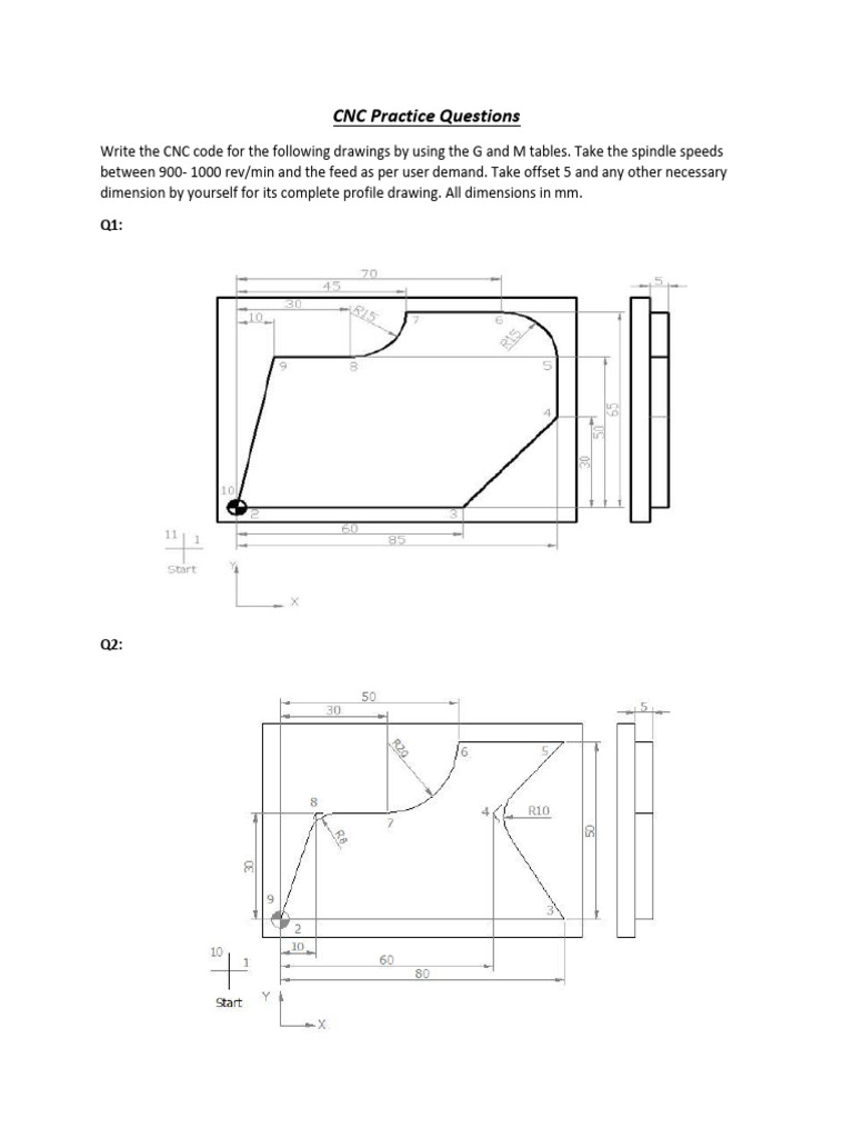 CNC Practice Questions | PDF