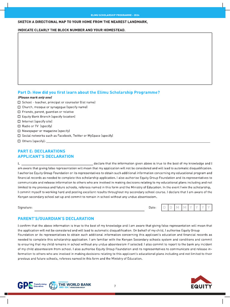 Elimu Declaration Form 2024 Updated | PDF