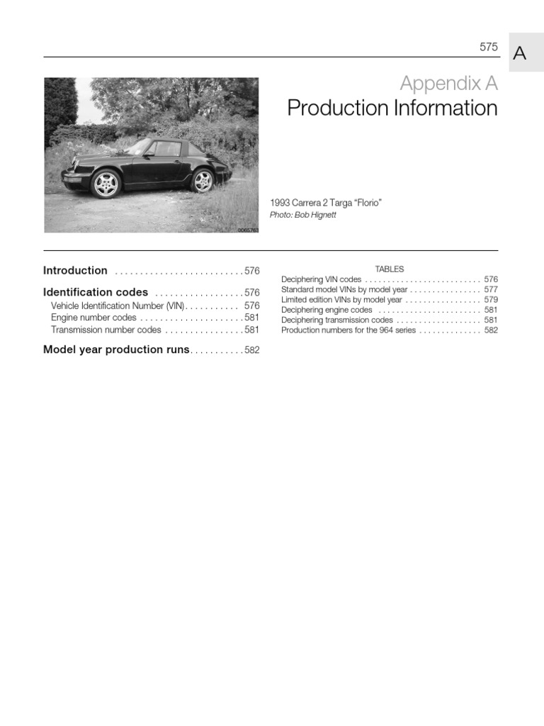 Identification Codes Appendix A | PDF | Car | Rear Wheel Drive Vehicles