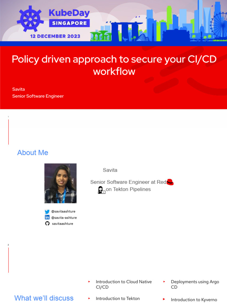 Policy Driven Approach To Secure Your CI - CD Workflow - Kubeday ...