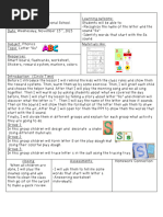 Jolly Phonics Lesson Plan Sound S | PDF