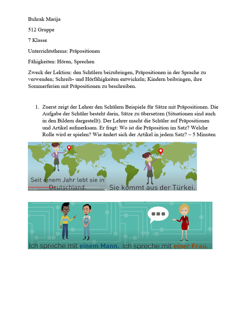Lesson Plan German Language 5th Grade | PDF