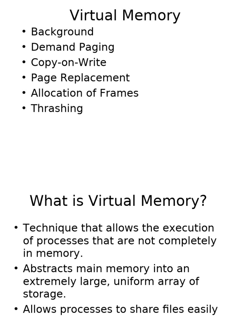 Virtual Memory Management | PDF