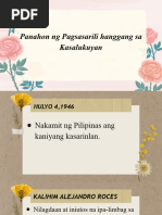 Panahon NG Pagsasarili Hanggang Sa Kasalukuyan | PDF