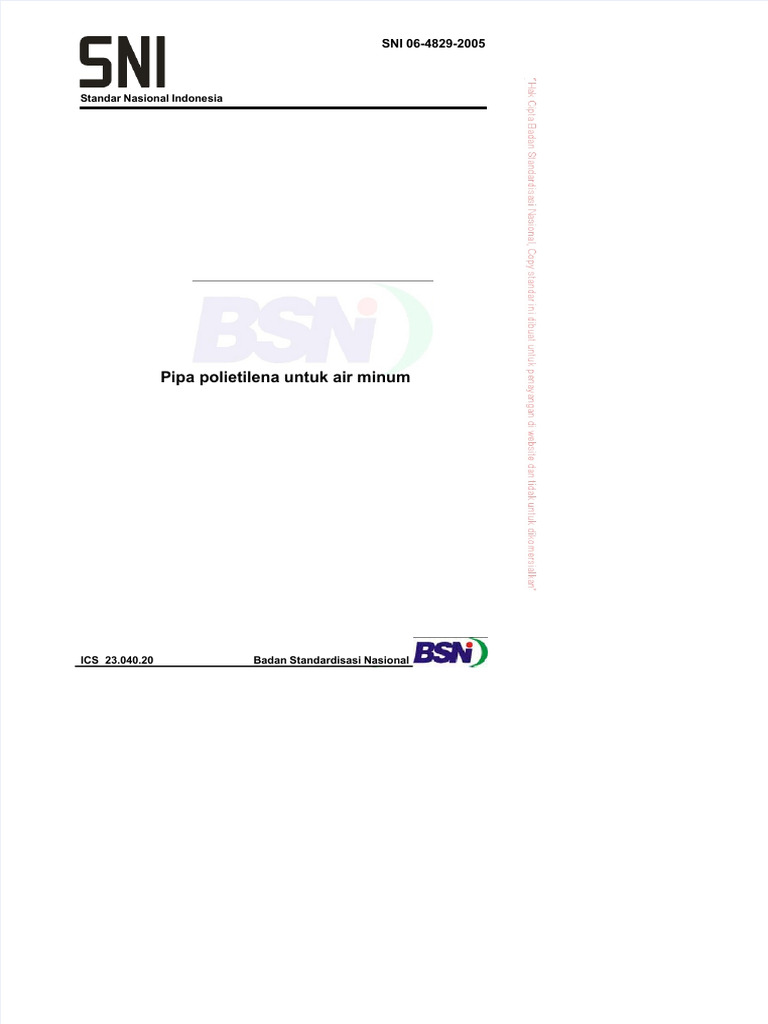 Dokumen - Tips - Sni 06 4829 1998 | PDF | Teknologi & Rekayasa