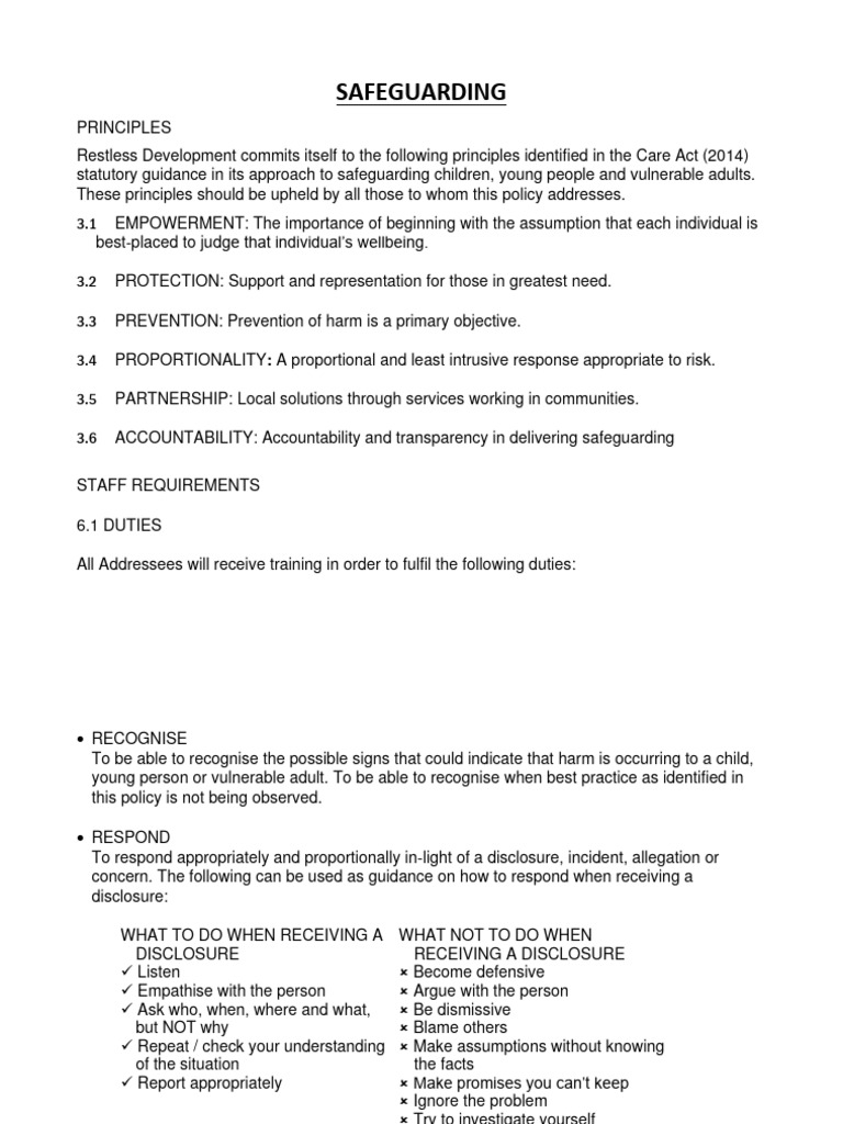 Safeguarding RDSL | PDF