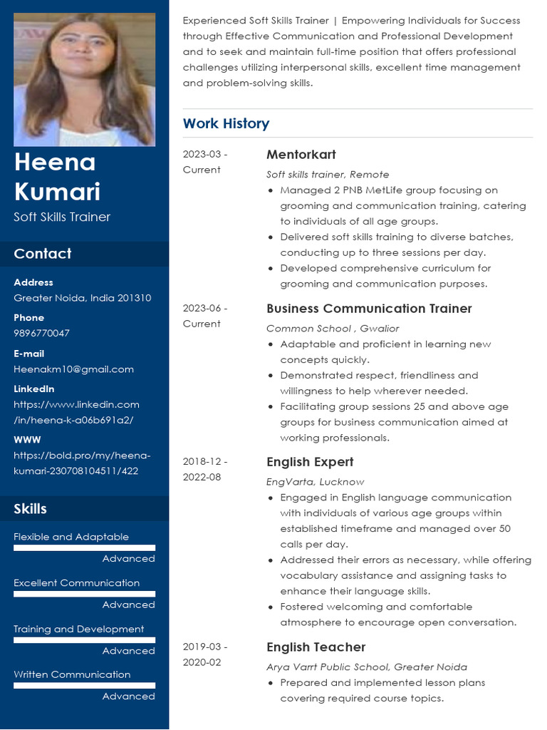 resume heena | PDF